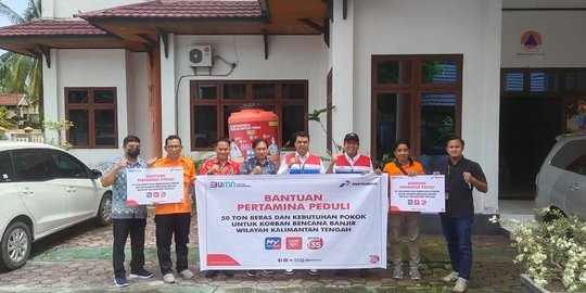 Pertamina Peduli Bantu Korban Bencana Banjir di Kalimantan Tengah | merdeka.com