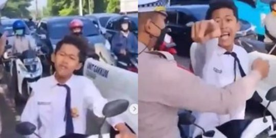 Gara-gara Enggak Pakai Helm Pelajar Ini Ngamuk Kepada Polisi, Ending ... Gara-gara Enggak Pakai Helm Pelajar Ini Ngamuk Kepada Polisi, Ending ...