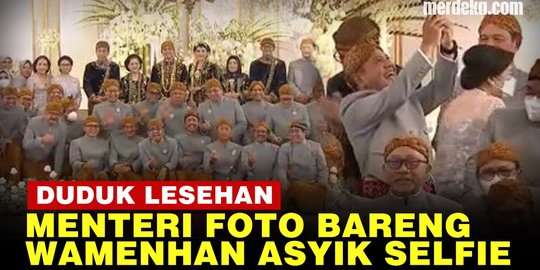 VIDEO: Momen Menteri Rela Duduk Lesehan, Wamenhan Asyik Selfie di ...