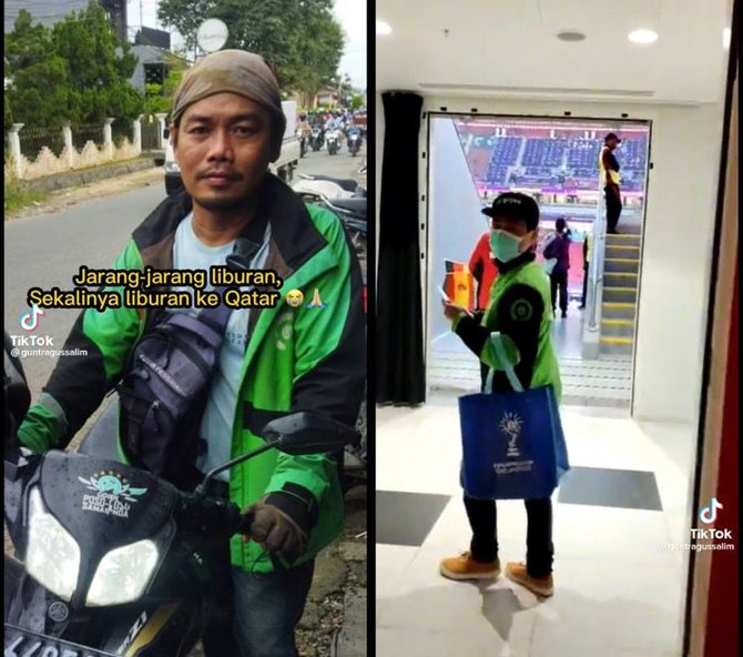 Kisah Driver Ojol yang Akhirnya Bisa Nonton Piala Dunia di Qatar, Bikin Salut | merdeka.com
