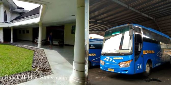 Potret Rumah Mewah Pemilik PO Bus Merdeka yang Legendaris, Garasinya ...