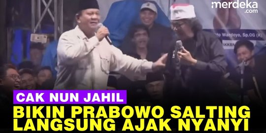 VIDEO: Ulah Usil Cak Nun Bikin Prabowo Salah Tingkah saat Singgung ...