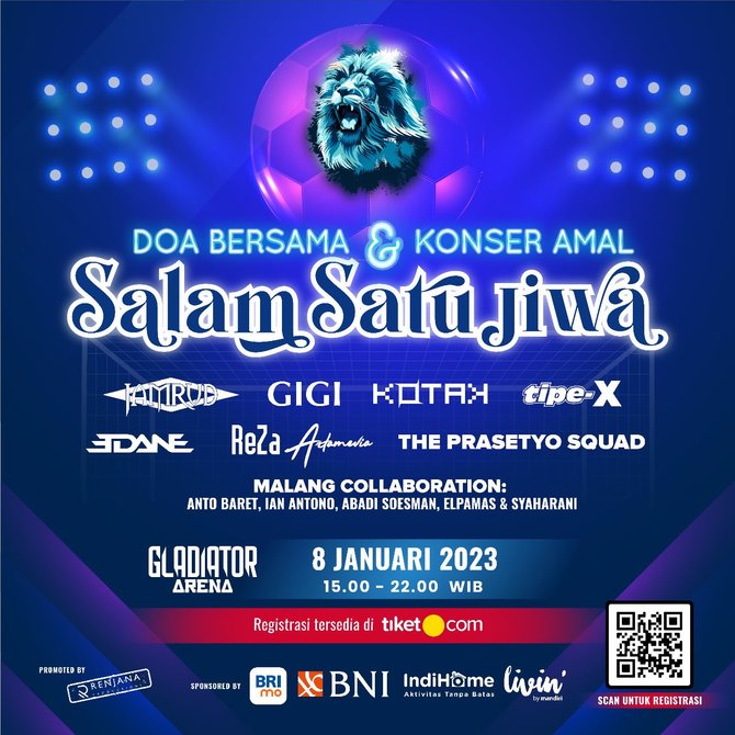 Peduli Korban Kanjuruhan, Renjana Productions Gelar Konser Amal Salam Satu Jiwa | merdeka.com