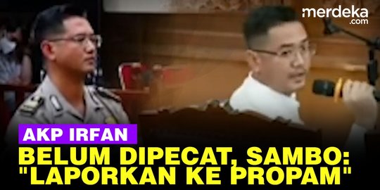 VIDEO: AKP Irfan Belum di Sidang Etik, Reaksi Sambo "Laporkan ke Propam ...