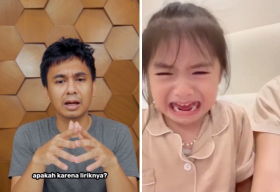 Anak Raditya Dika Nangis Dengar Lagu Ciptaannya, Begini Ekspresi Alea ...