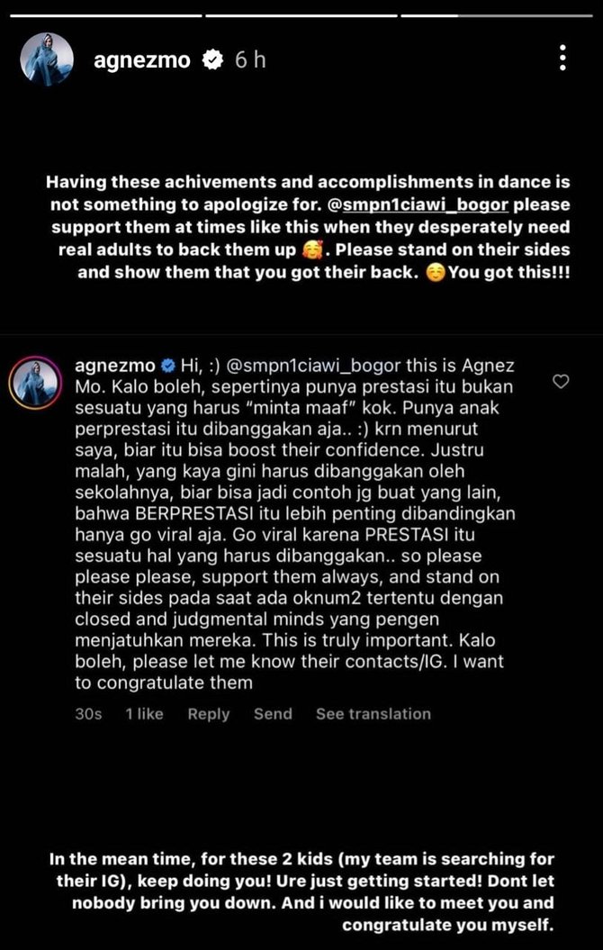 Pelajar jago Dansa Disebut Generasi Perusak, Agnez Mo: Tolong Pertemukan Saya | merdeka.com