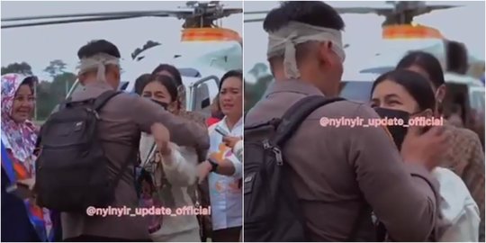 Momen Peluk Haru Kompol Ayani ke Istri Usai Selamat Kecelakaan Heli, Bikin Terenyuh | merdeka.com