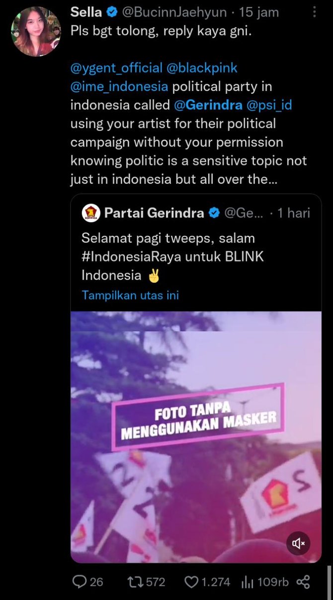 Adakan Giveaway Tiket Konser Blackpink, Unggahan Partai ini Dikritik ...