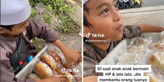 Tetap Berzikir saat Berjualan, Aksi Bocah Pedagang Roti Ini Tuai Pujian
