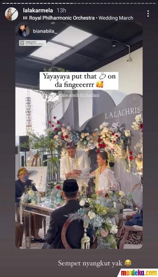 Foto : Resmi Menikah, Ini 5 Potret Prosesi Akad Lala Karmela yang ...