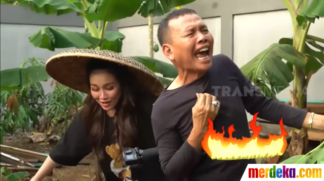 Foto : Main ke Kebun, Ayah Ojak Histeris Ketakutan di Punggungnya Ada ...