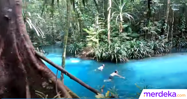 Foto : Intip Keindahan Sungai Kali Biru di Pedalaman Papua, Airnya Biru ...