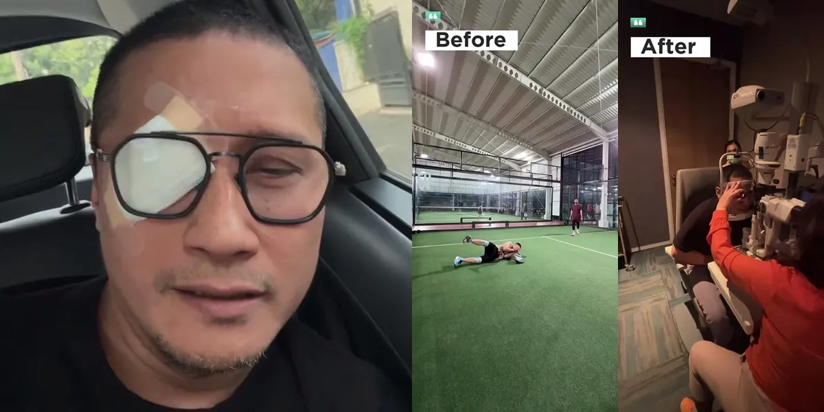 Arie Untung Dilarikan ke RS Usai Main Padel, Kini Satu Matanya Diperban ...