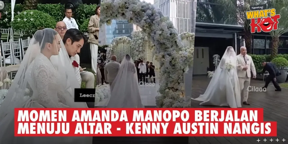 Detik-Detik Amanda Manopo Cantik Bergaun Putih Berjalan Menuju Altar, Bikin Kenny Austin ...