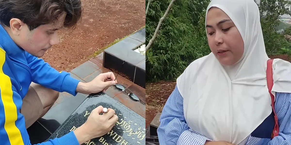 Ferdi Ali dan Keluarga Ziarah ke Makam Mendiang Istri, Ekspresi Istri ...