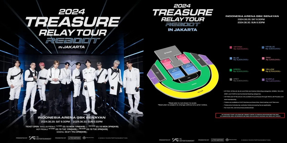 Intip Seat Plan Hingga Harga Tiket Konser '2024 TREASURE RELAY TOUR ... Intip Seat Plan Hingga Harga Tiket Konser '2024 TREASURE RELAY TOUR ...