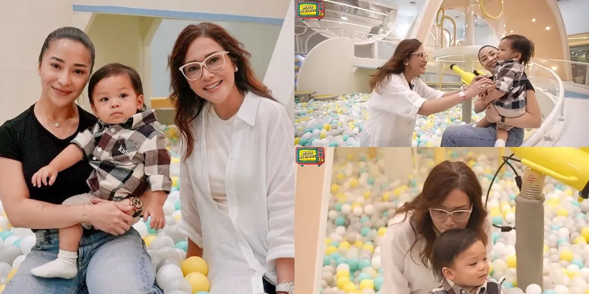Momen Maia Estianty Main Bareng Baby Izz Anak Nikita Willy, bak Momong Cucu - KapanLagi.com