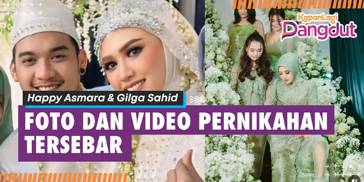Potret dan Video Pernikahan Happy Asmara - Gilga Sahid Mulai Tersebar, Serasi Dengan Baju Warna ...