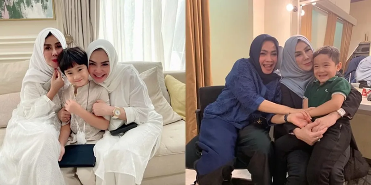 7 Potret Kompak Rieta Amilia dan Amy Qanita Momong Cucu, Makin Bahagia Atas Lahirnya Rayyanza ...