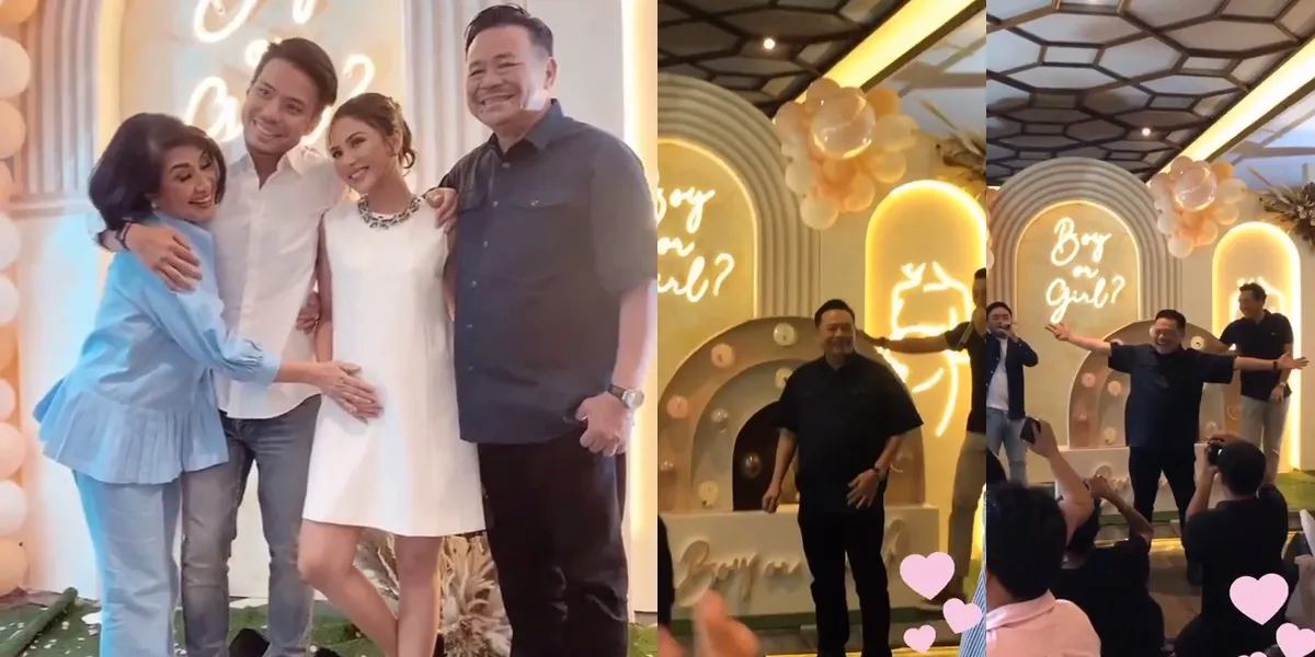 7 Potret Otto Hasibuan di Gender Reveal Jessica Mila, Ikut Bahagia di Kehamilan Menantu ...