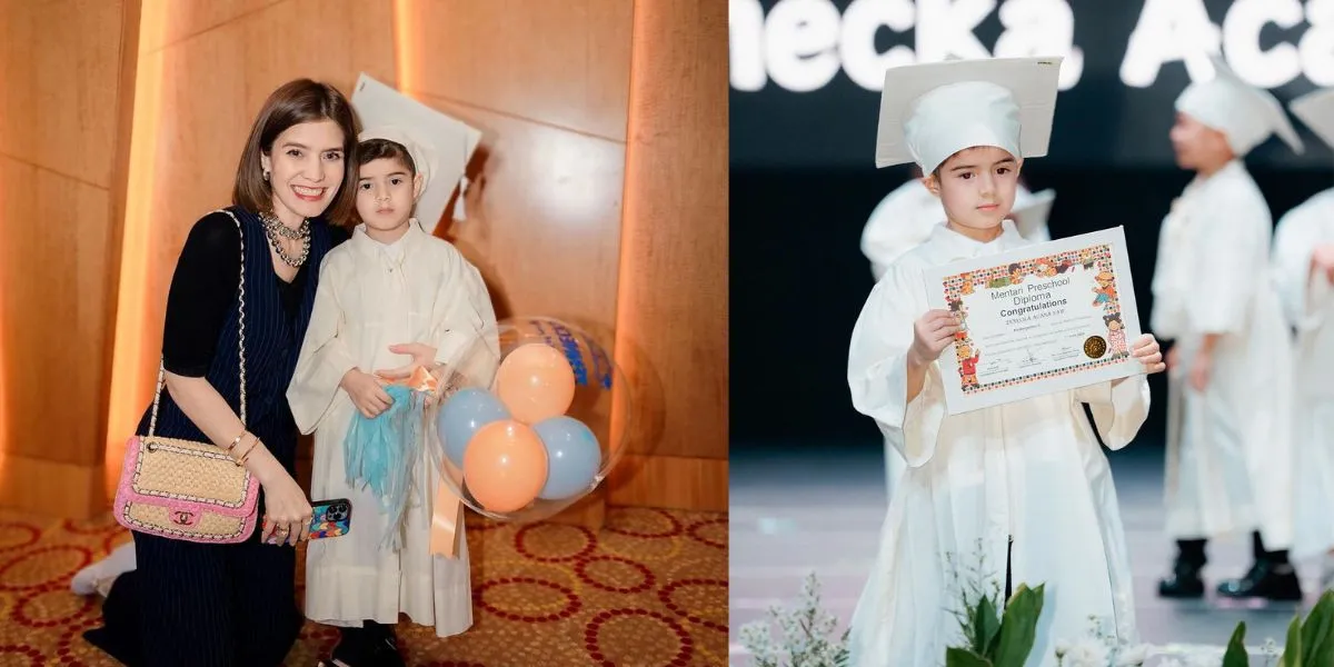 Potret Zenecka Anak Tampan Carissa Puteri saat Wisuda Preschool ...