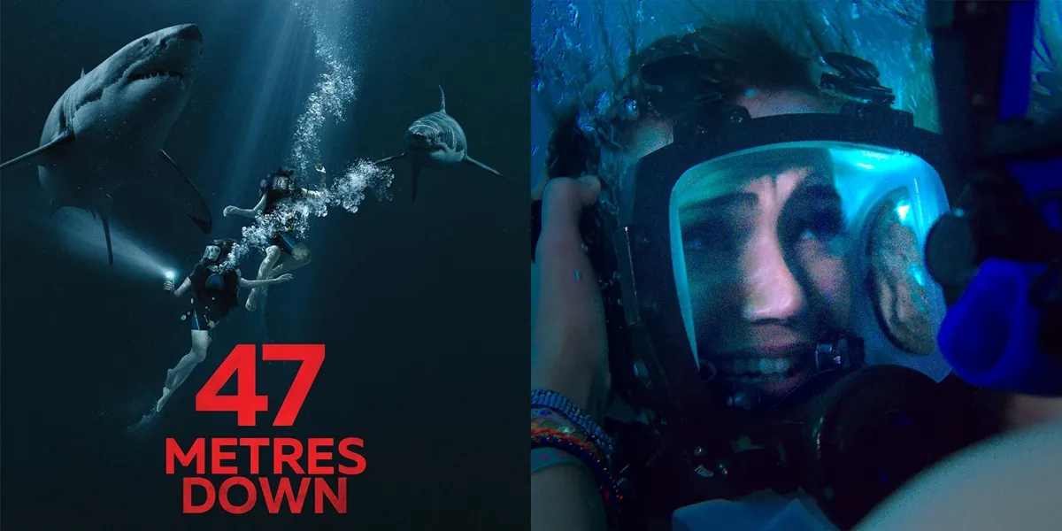 Sinopsis Film 47 METERS DOWN (2017), Perjuangan 2 Wanita yang Terjatuh ke Dasar Laut Penuh Hiu ...