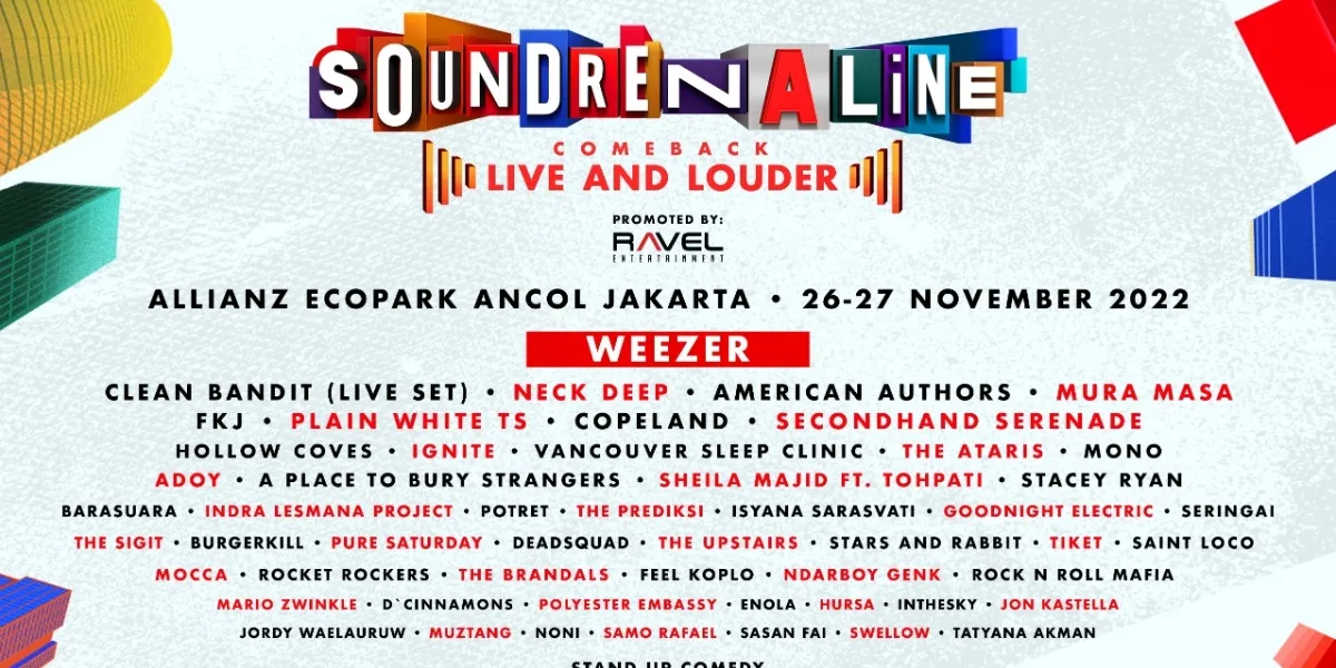 Soundrenaline 2022 is Back! Hadirkan Total 71 Performers Top - Dari ...