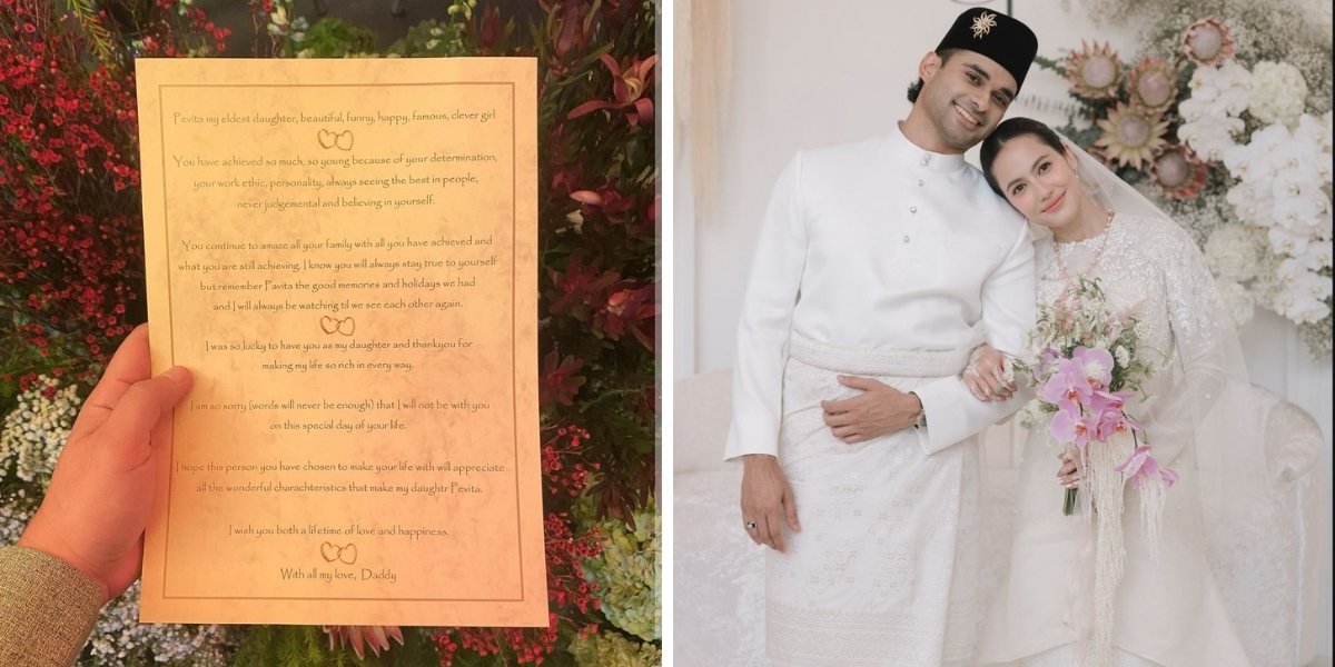 Surat Penuh Cinta dari Mendiang Ayah Pevita Pearce di Hari Pernikahan ... Surat Penuh Cinta dari Mendiang Ayah Pevita Pearce di Hari Pernikahan ...