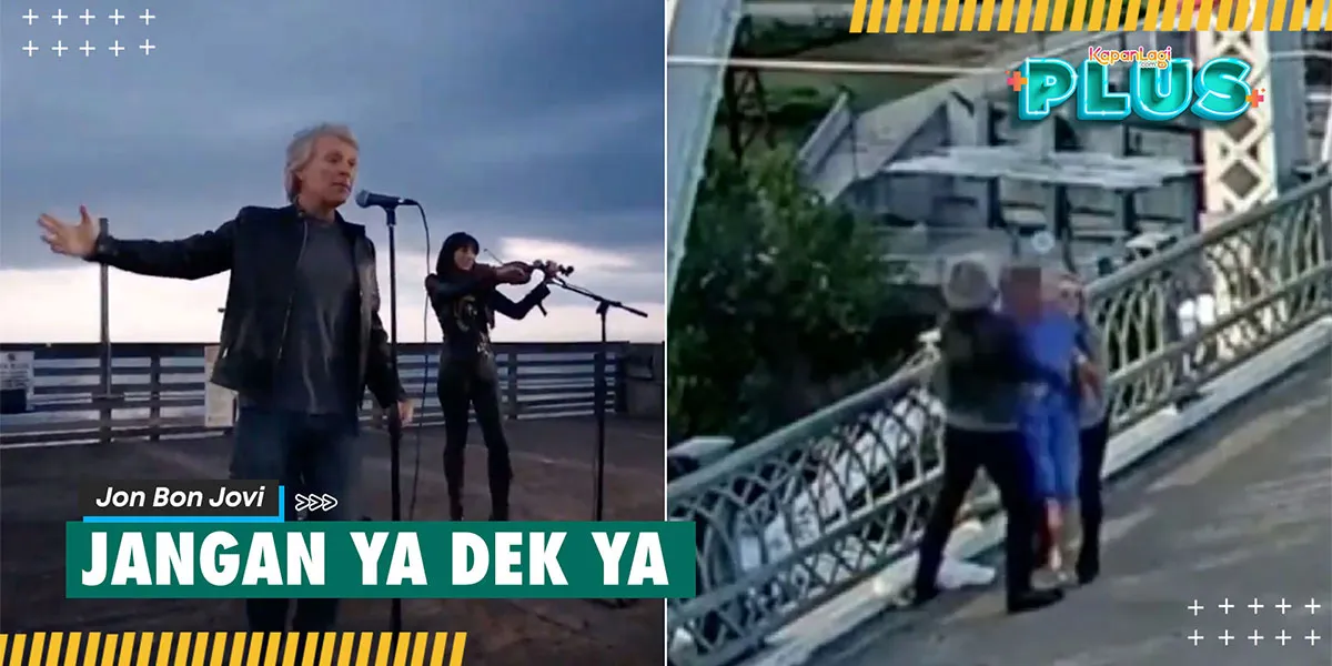 Terekam CCTV! Aksi Heroik Jon Bon Jovi Selamatkan Wanita Yang Hendak Akhiri Hidupnya - KapanLagi.com
