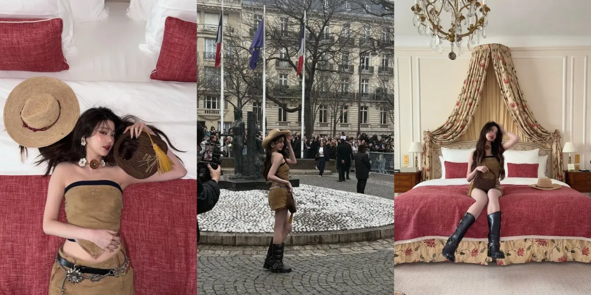 10 Potret Wonyoung IVE di Miu Miu Show Paris Fashion Week, Tampil Chic ala Cowgirl - KapanLagi.com