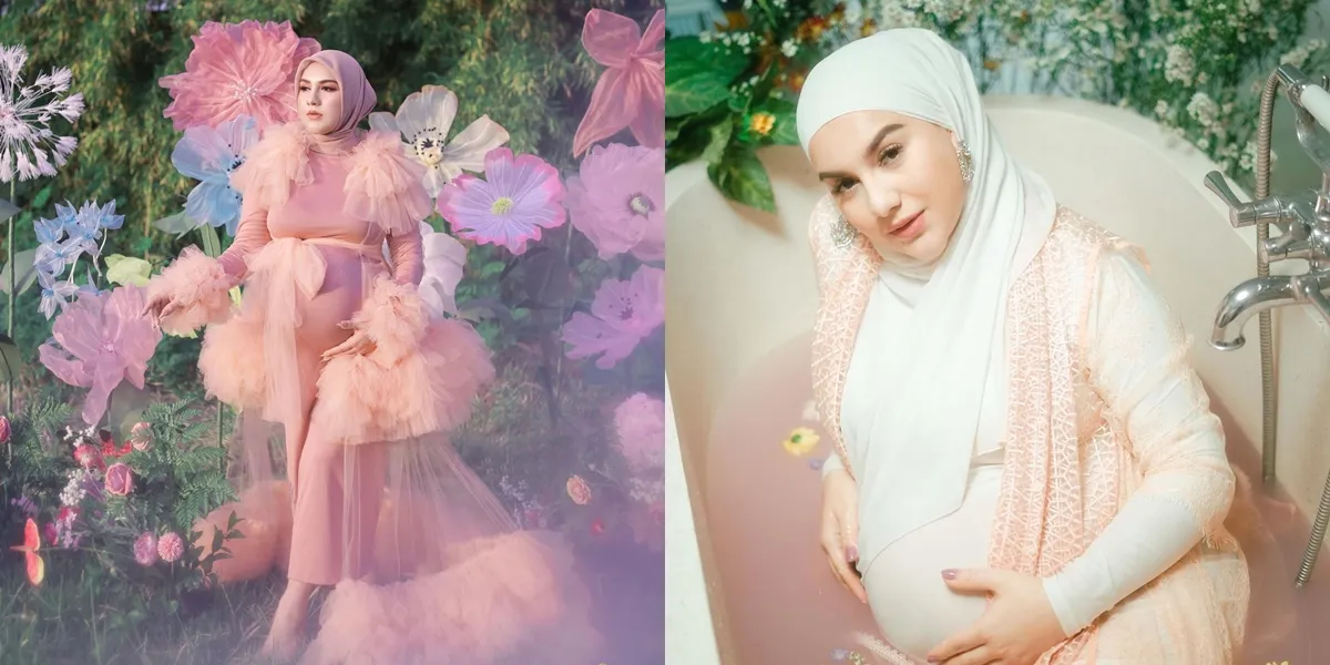 8 Potret Maternity Shoot Terbaru Irish Bella yang Dikelilingi Bunga ...