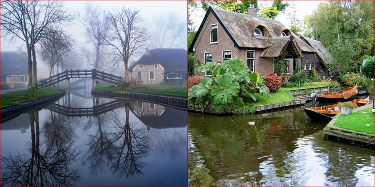FOTO: Desa Kecil Tanpa Jalan Raya di Belanda, Bak Negeri Dongeng ...