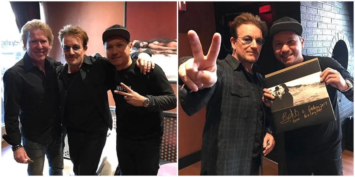 FOTO: Di New York, Gading Marten Ketemu dan Ngobrol Sama Bono U2 ...