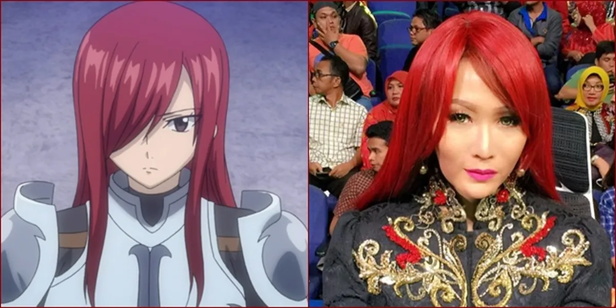 FOTO: Merah Menyala, Inul Daratista Tiru Gaya Rambut Tokoh Anime ...