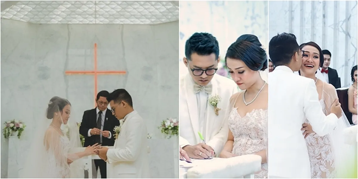 FOTO: Pemberkatan Nikah Felly ex Chibi dan Mario Kacang, Syahdu ...
