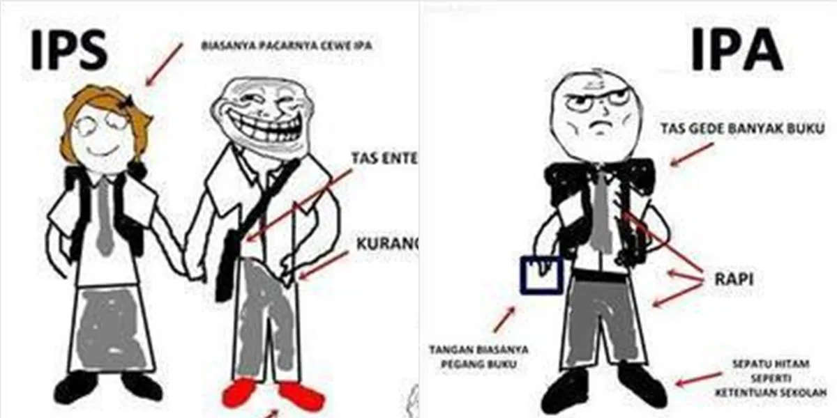 Nostalgia SMA, Foto Meme-Meme Anak IPA VS IPS Ini Bikin Ngakak ...