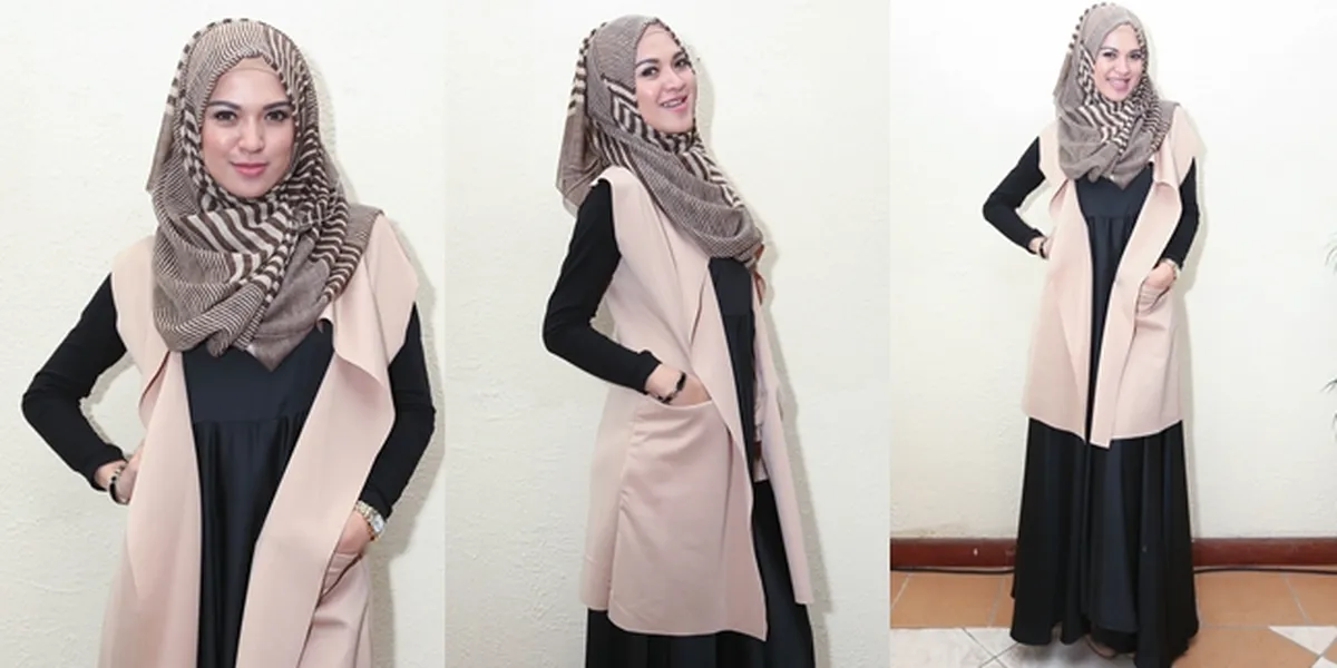 OOTD Hijab Ala Delia Septianti, Cantik Kasual Pakai Warna Natural - KapanLagi.com