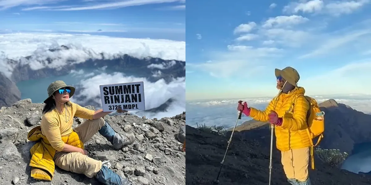 Penyanyi Legendaris Atiek CB Sukses Mendaki Puncak Gunung Rinjani di Usia 62 Tahun - KapanLagi.com