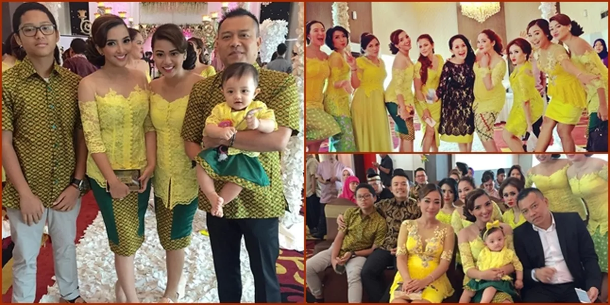 Serba Kuning! Ashanty dan Keluarga Hadiri Resepsi Nikah Sahabat ...