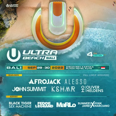 Ultra Beach Bali 2022 Umumkan Full Line Up Performer, Ada Alesso Hingga ...
