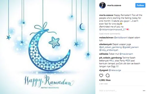 Bulan Ramadan Ingatkan Maria Ozawa Pada Nikita Mirzani - KapanLagi.com