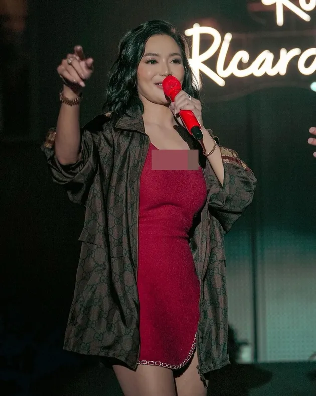 Enchanting Beauty, 7 Portraits of Wika Salim Wearing a Red Dress While ...