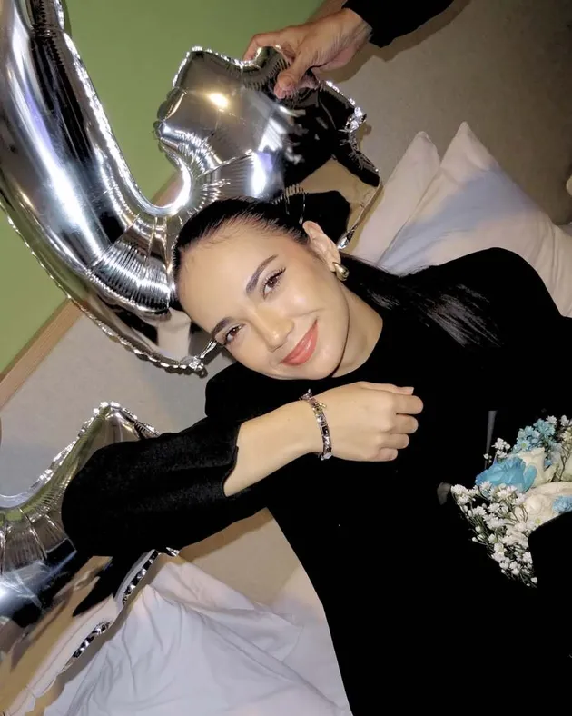 Portrait of Haico Van der Veken Celebrating Her 24th Birthday, Very Happy