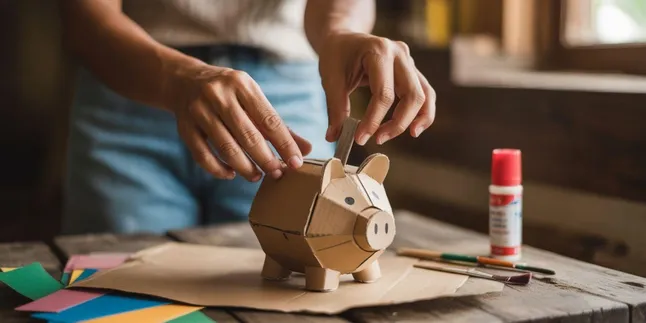 7 Langkah Mudah DIY Celengan dari Kardus Bekas: Modal Rp 10 Ribu ...