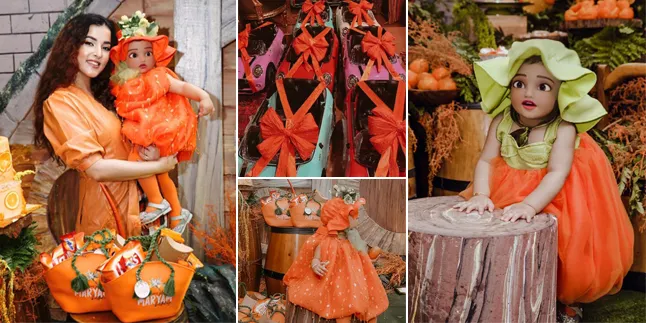 10 Portraits of Baby Lily's Birthday Party, Luxurious in Orange ...