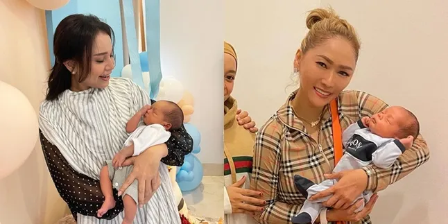 7 Portraits of Baby Leslar, Lesti's Child, When Visited by Celebrities ...