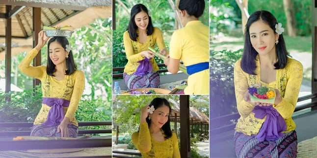 7 Portraits of Bunga Zainal in Balinese Kebaya, Praised for Her Beauty ...