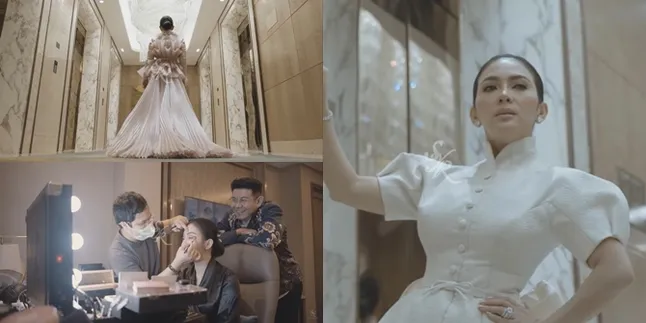 7 Latest Stage Portraits of Syahrini, Wearing 2 Dresses Made in Less ...