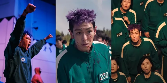 7 Photos of T.O.P Playing Thanos, Contestant Number 230 in 'SQUID GAME ...