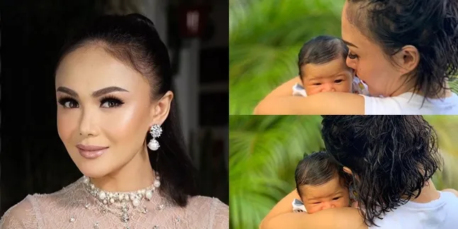 7 Portraits of Yuni Shara Babysitting Her Nephew, Netizens: Still ...